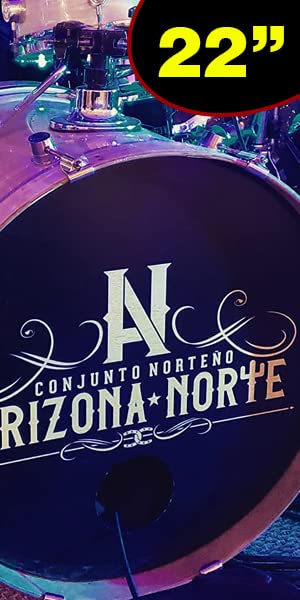 22 inch Custom Bass Drum Decal for Drum Head - Your Logo, Drum Stickers and Decals, Custom Decal, Drum Kit Wrap Skin, Easy Apply & Remove for DIY or Professional Band, Made in USA