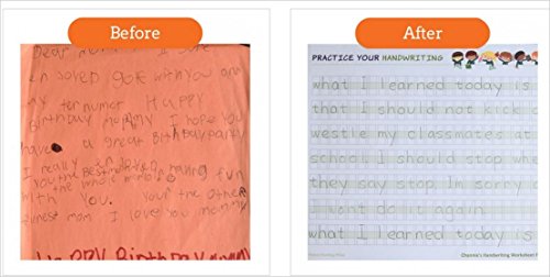 Channie’s Quick & Neat Alphabet Writing Pad, Practice Handwriting & Printing Workbook, 80 Pages Front & Back, 40 Sheets, Grades PreK – 1st, Size 8.5” x 11”