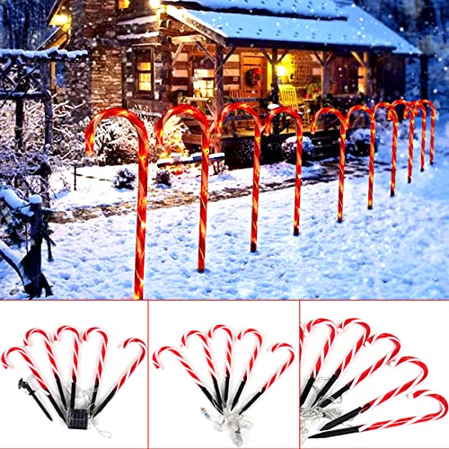Christmas Candy Cane Lights,Solar Lamp Garden Light, Christmas Decor Lawn Candy Cane Lights, Solar Powered Garden Lights, Home Led for Outdoor Garden Lighting
