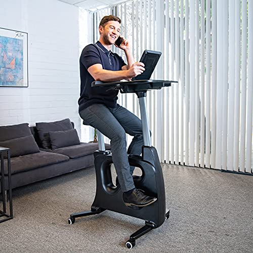 FLEXISPOT Computer Workstation Standing Desk Exercise Bike Home Office Furniture Desk -Deskcise pro(Black)