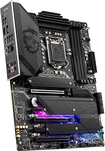 MSI MPG Z590 Gaming Plus Gaming Motherboard (ATX, 11th/10th Gen Intel Core, LGA 1200 Socket, DDR4, PCIe 4, CFX, M.2 Slots, USB 3.2 Gen 2, DP/HDMI, Mystic Light RGB)