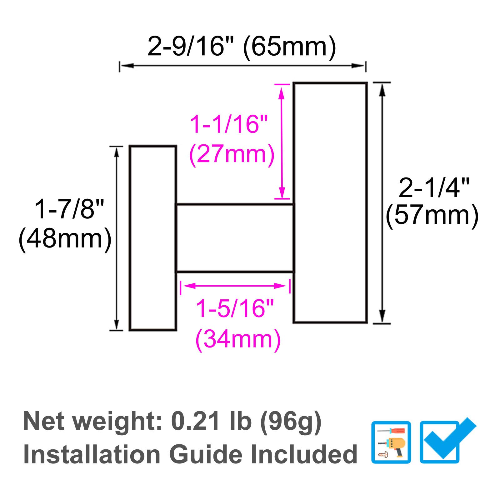 Angle Simple Robe Towel Hook Brushed Nickel, SUS304 Stainless Steel Bathroom Towel Holder, Kitchen Shower Towel Hanger, Wall Mount