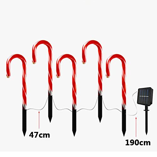 Christmas Candy Cane Lights,Christmas Candy Cane Lights, Christmas Yard Decorations, LED Home Garden Ground Plug Crutch New Year Christmas Decor