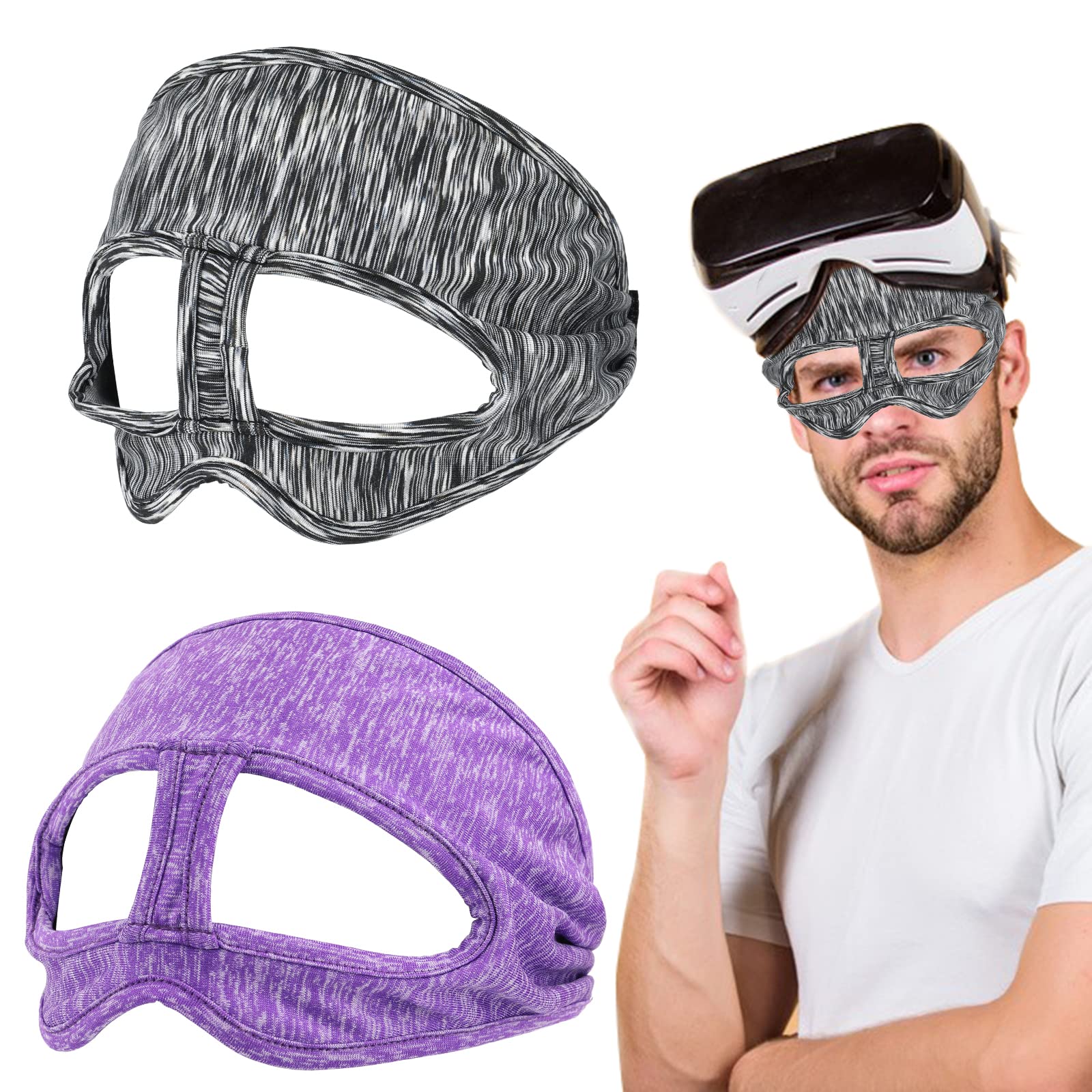 3 Packs VR Eye Mask Cover Breathable Sweat Band for Virtual Reality Game, Home Party Supplies