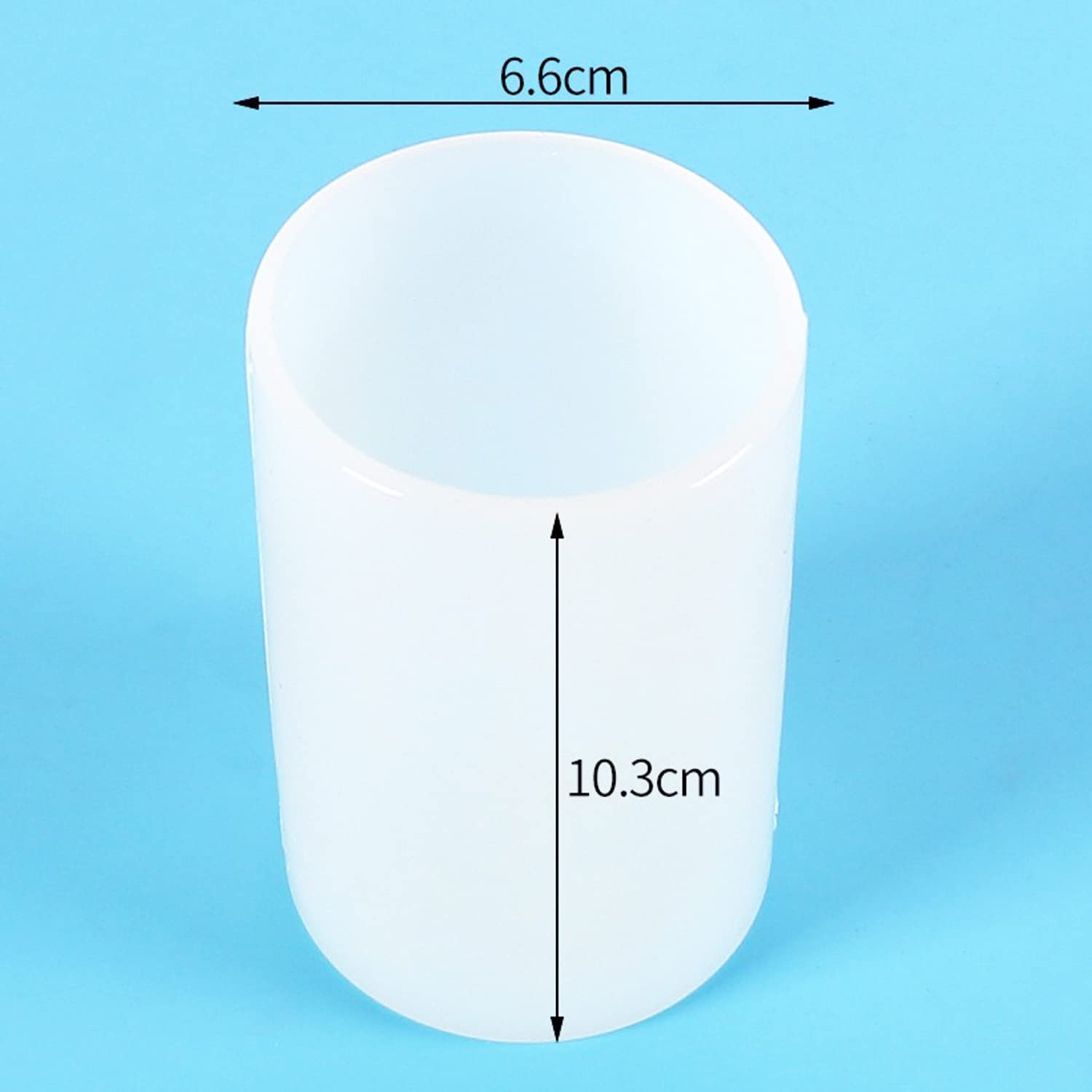 2Pcs Pillar Candle Molds,Silicone Mold for Candle Making Resin Mould Kit Cylindrical Candlestick Epoxy Casting DIY Crafts Clay Wax Soaps Polymer Clay