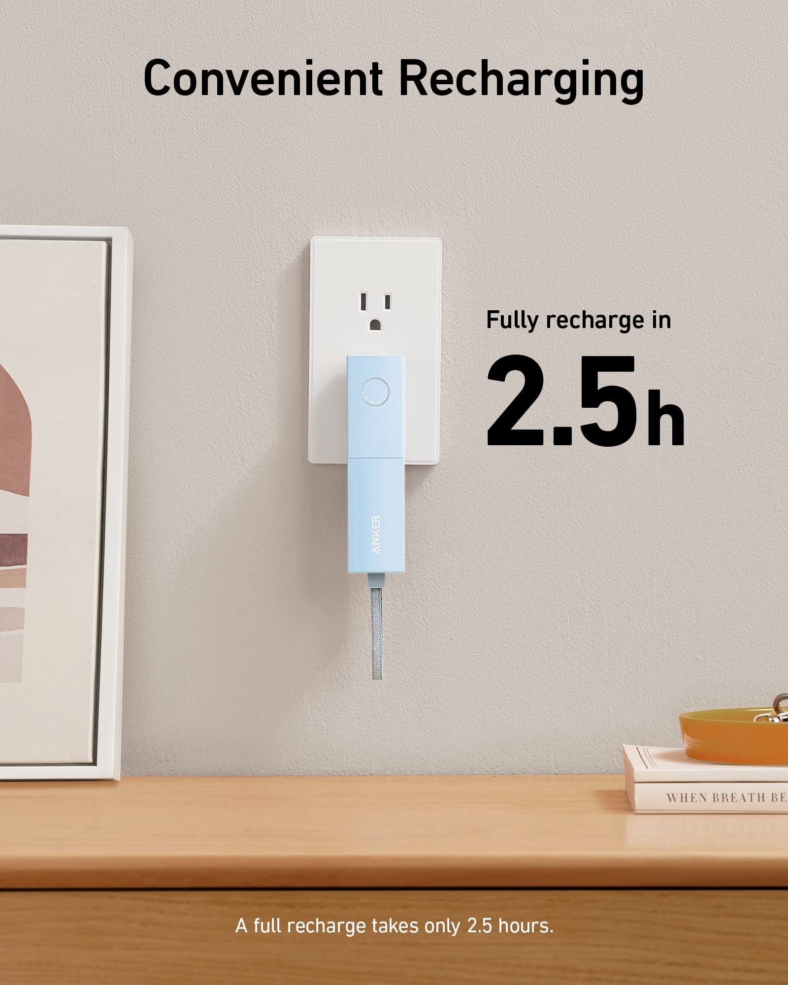 Anker Portable Charger, 2-in-1 Hybrid Charger, 5,000 mAh 20W Power Delivery for iPhone 15/15 Plus/15 Pro/15 Pro Max, iPhone 14/13/12 Series, Samsung S22, Google Pixel, Apple Watch, AirPods,and More