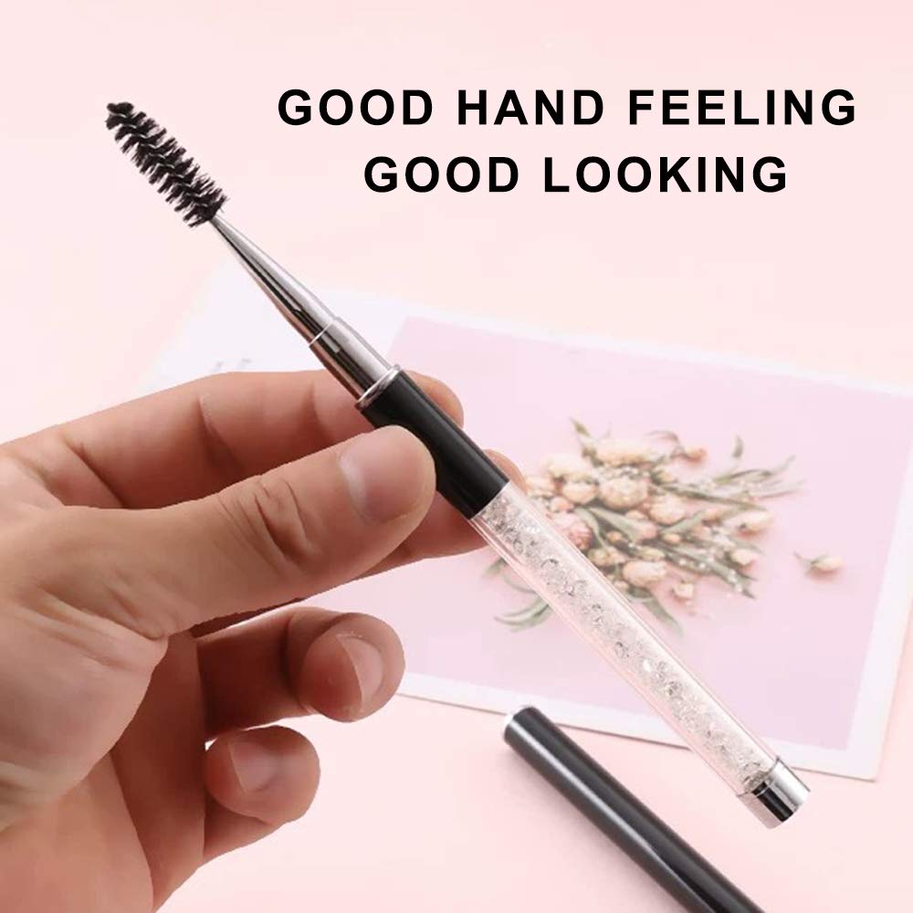 2PCS Professional Mascara Brushes Wands Eyebrow Brush With Cap Portable Eye Brush Eyelash Wands Brushes Makeup Applicator Cosmetic Brushes for Travel