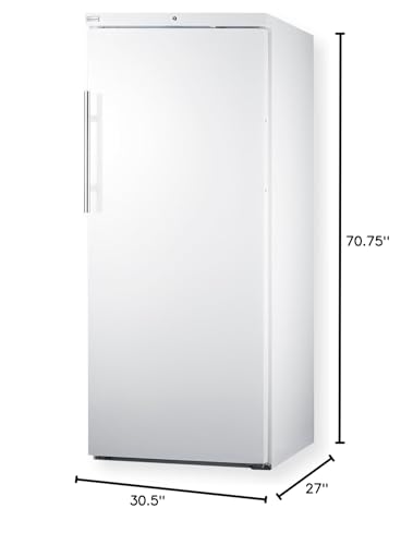 Accucold UFM19W Upright General Purpose Medical Freezer; Designed for the Storage of Samples, and Other Laboratory and Clinical Materials; 18.3 cu.ft Capacity; Manual Defrost; Dial Thermostat
