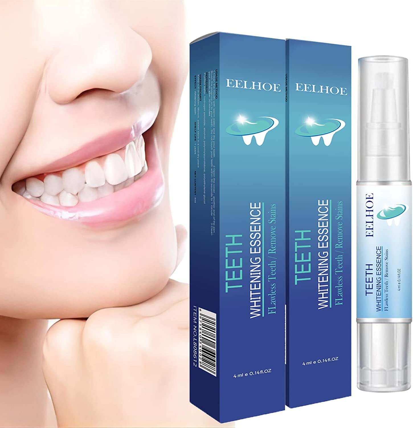 2Pcs LANTHOME Teeth Whitening Essence, Teeth Whitening Essence Pen Lanthome, Teeth Stain Remover to Whiten Teeth, Teeth Whitening Gel, Fast and Effective Removal Tooth Stain Removal