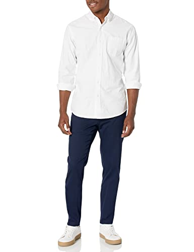 Amazon Essentials Men's Slim-Fit Wrinkle-Resistant Flat-Front Stretch Chino Pant, Navy, 36W x 32L