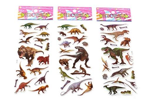 Dinosaur Stickers 3D Puffy Stickers(200+ pcs) Jurassic Dinosaur Tyrannosaurus Rex Stickers 14 Sheets Kids,Craft Scrapbooking for Decorative Sticker Decoration for Calendars, Arts Stickers