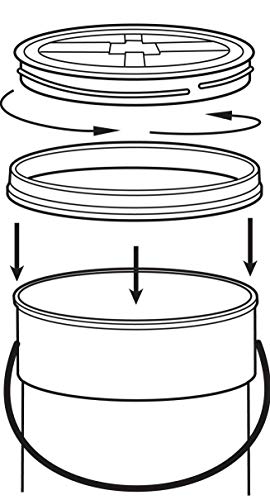 5 Gallon White Gamma Seal Lids -12 Pack