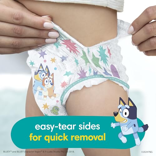 Pampers Training Pants - Easy Ups Boys & Girls Bluey - Size 5T-6T, 15 Count, Children's Potty Underwear (Packaging May Vary)