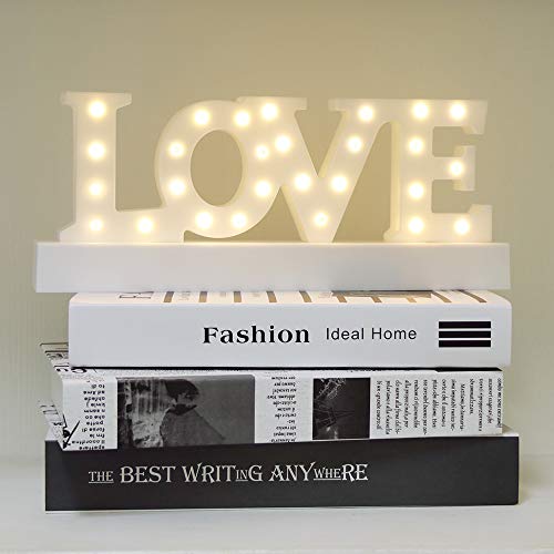 GUOCHENG Love Letter Decor Light LED Alphabet Love Marquee Light Sign Home Decorative Love Décor for Valentine's Day, Thanksgiving, Mother's Day