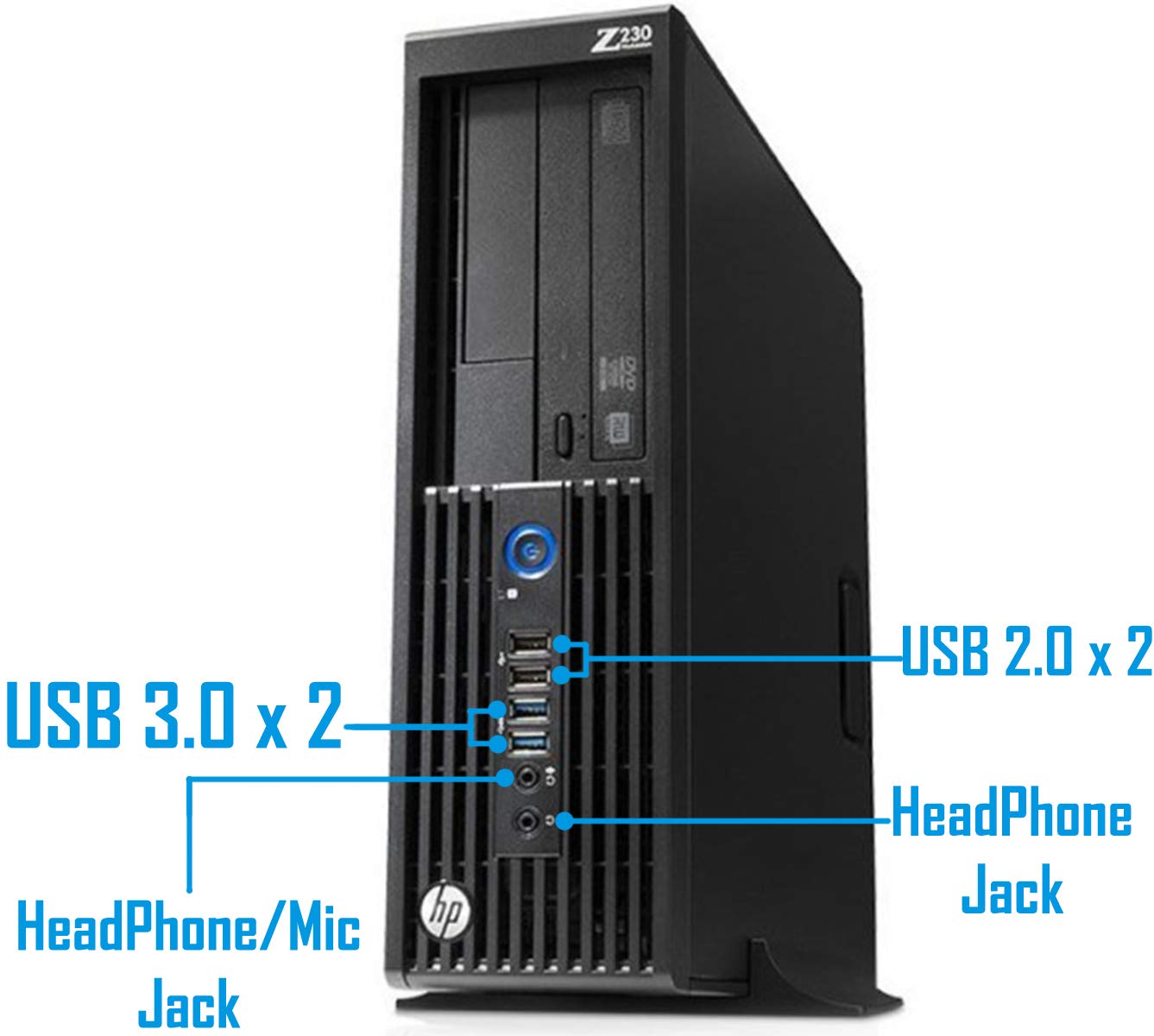 HP z230 Workstation SFF Desktop Computer, Intel Core i7-4770 Upto 3.9GHz, 16GB RAM, 512GB SSD 500GB HDD, HD Graphics 4600 4K, DisplayPort, HDMI, Wi-Fi, Bluetooth - Windows 10 Pro (Renewed)
