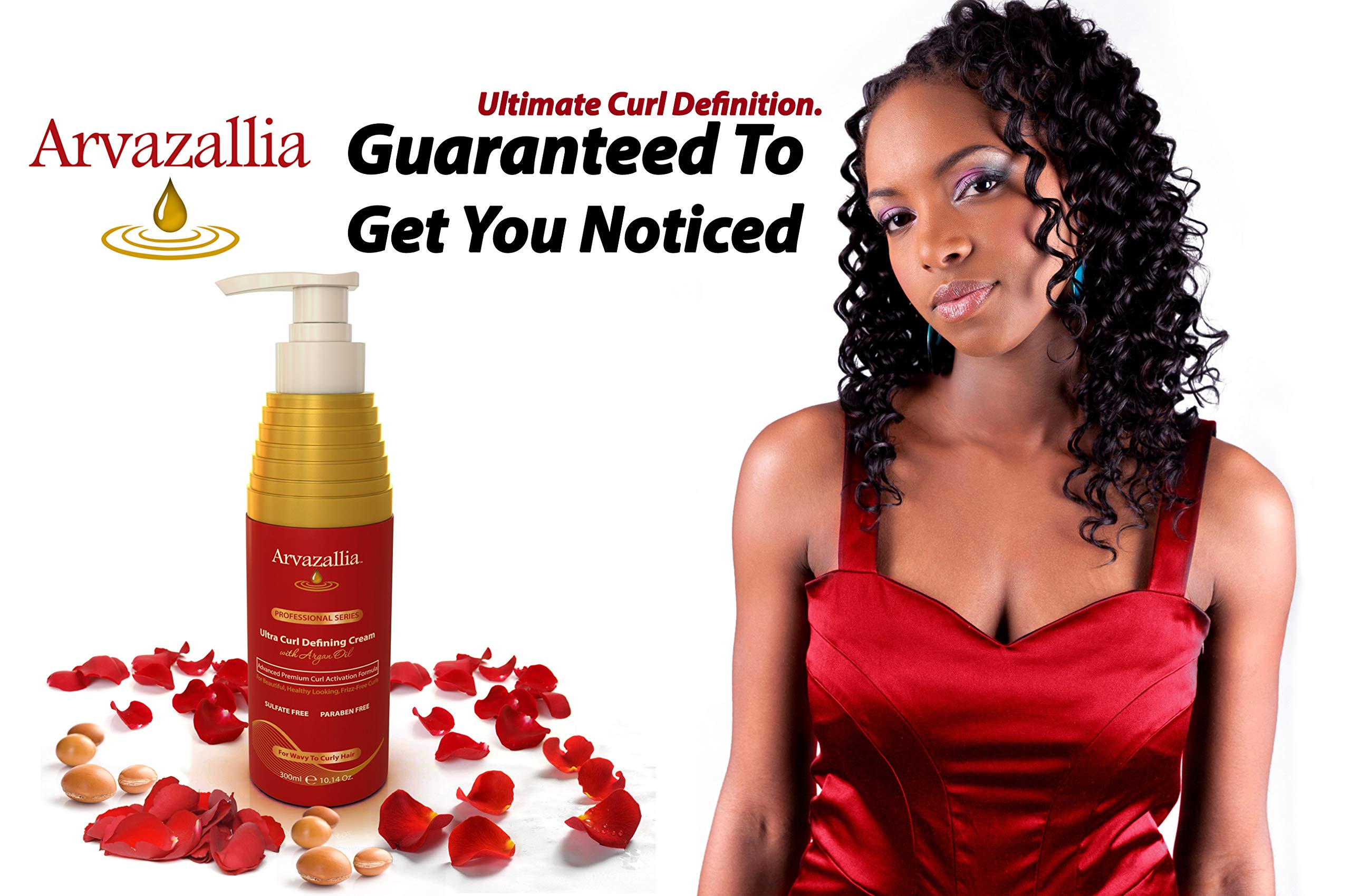 Arvazallia Ultra Curl Defining Cream with Argan Oil for Wavy and Curly Hair