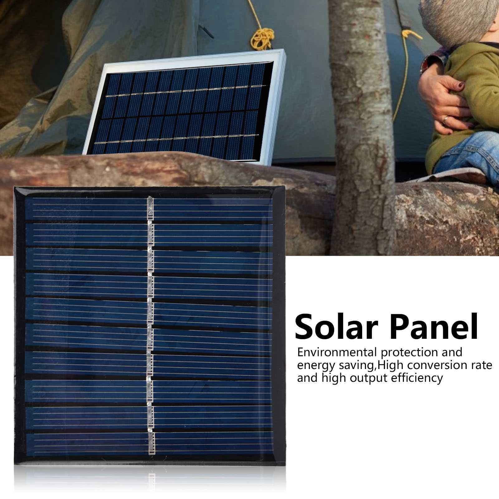 2Pcs Mini Solar Panel 0.7W 5V 0‑140mA, 70 x 70mm Solar Panel, Portable Encapsulated Solar Cell for Low Power Appliances, Emergency Lights, Advertising Lights, Traffic Lights