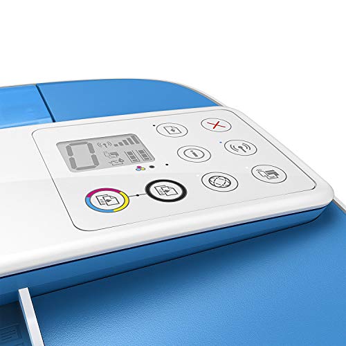 HP DeskJet 3755 All-in-One Wireless Printer - Instant Ink Ready, Mobile Printing, Best Printer for Home and Office, Scanner, Copy, Fax, Inkjet with Built-in Wifi, J9V90A - Blue Accent (Renewed)