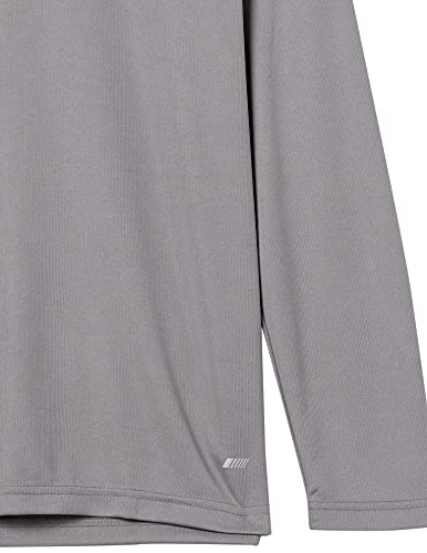 Amazon Essentials Men's Performance Tech Long-Sleeve T-Shirt, Medium Grey, Large