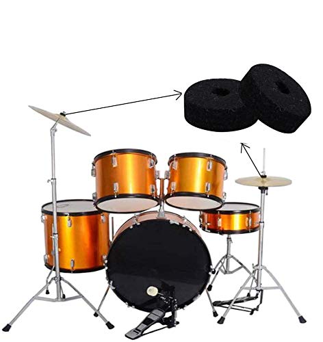23 Pieces Cymbal Replacement Accessories Cymbal Felts Hi-Hat Clutch Felt Hi Hat Cup Felt Cymbal Sleeves with Base Wing Nuts Cymbal Washer and Drum Keys for Drum Set (23pcs)
