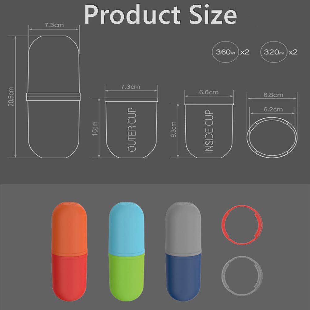 N/W Toothbrush Case Portable Travel Capsule Toothbrush Cup Holder Creative Four in One Plastic Toothbrushes Organizer High-capacity for Trips Home Business Use, Black