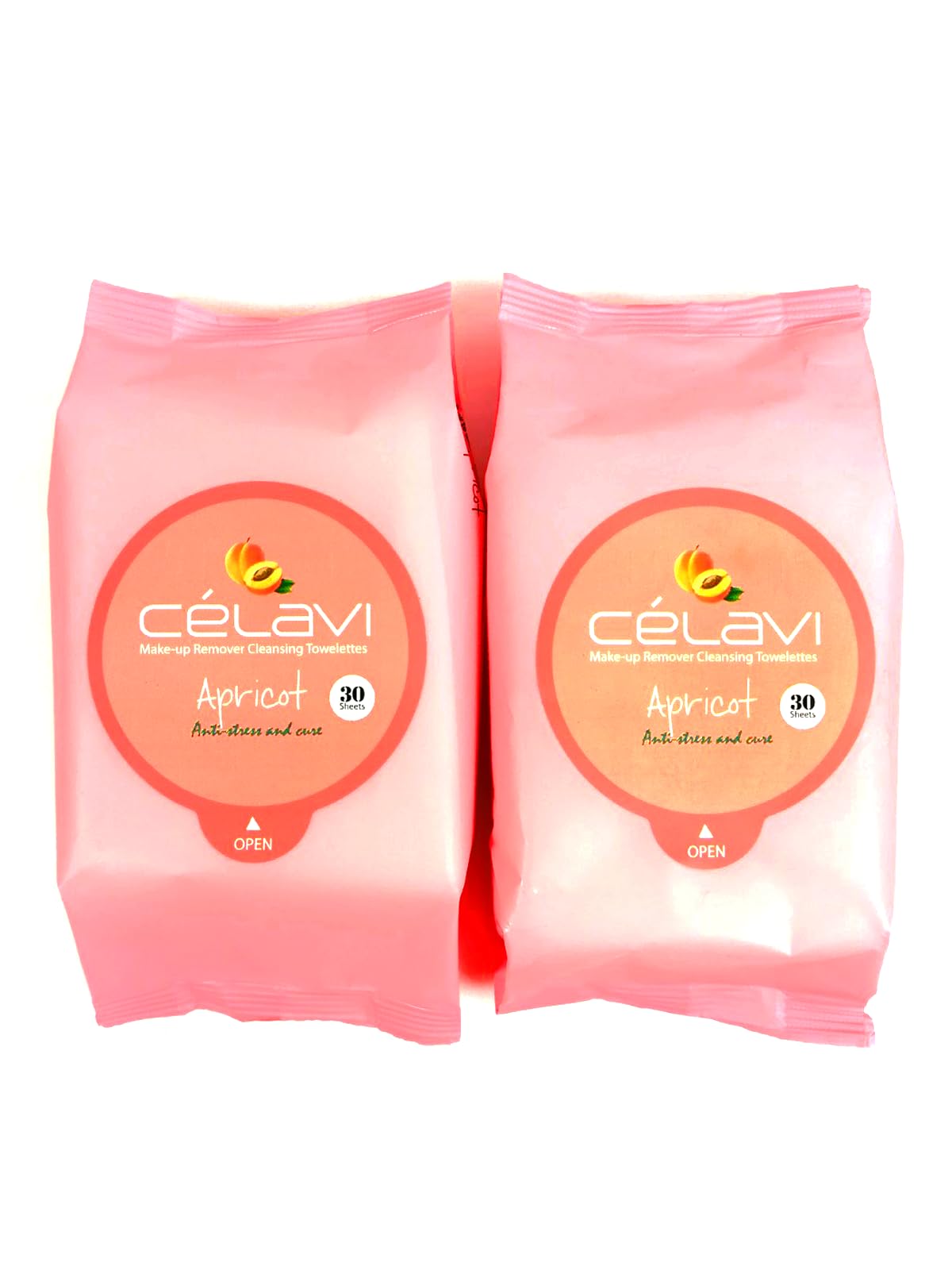 Celavi Makeup Remover Cleansing Wipes Removing Towelettes 2 Packs - 60 Sheets (Collagen)