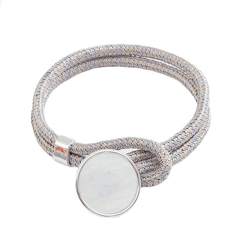 2pcs Curtain Tiebacks, Curtain Holdbacks Tie for Drapery, Marble Ornament Curtain Rope Holders for Drapes Cotton Rope Tie Backs for Heavy Duty Curtain