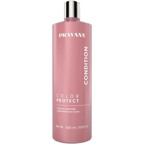 PRAVANA Color Protect Color Care Conditioner | Maintains Vibrant Color & Prevents Fading | For Color-Treated Hair | Enriched to Improve Manageability & Strength | 33.8 Fl Oz