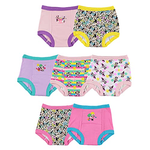 Disney baby girls Minnie Mouse Pants Multipack and Toddler Potty Training Underwear, Minnietraining7pk, 2T US