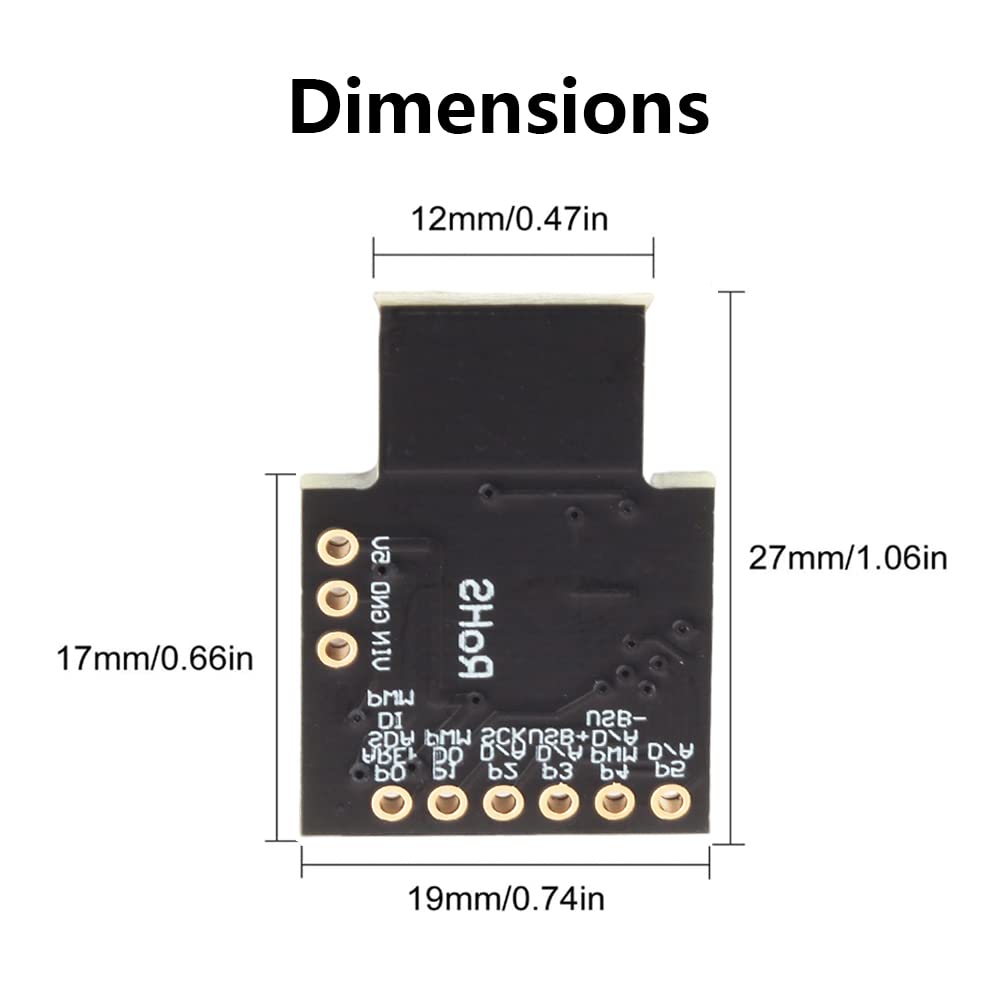 2pcs Digispark Kickstarter Attiny85 General Micro USB Development Board with Pin Header
