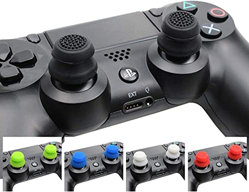 2PCS Extended Analog k Joystick Extra High Rubber Silicone Cap Thumbstick Thumb Grip Cover Case for PS4 PS3 Xbox One Controller (White)
