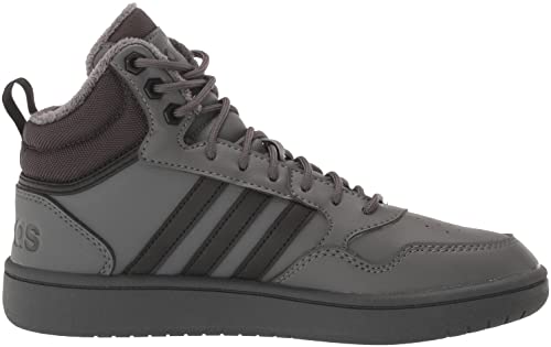 adidas Women's Hoops 3.0 Mid Basketball Shoe, Grey/Black/Carbon, 9
