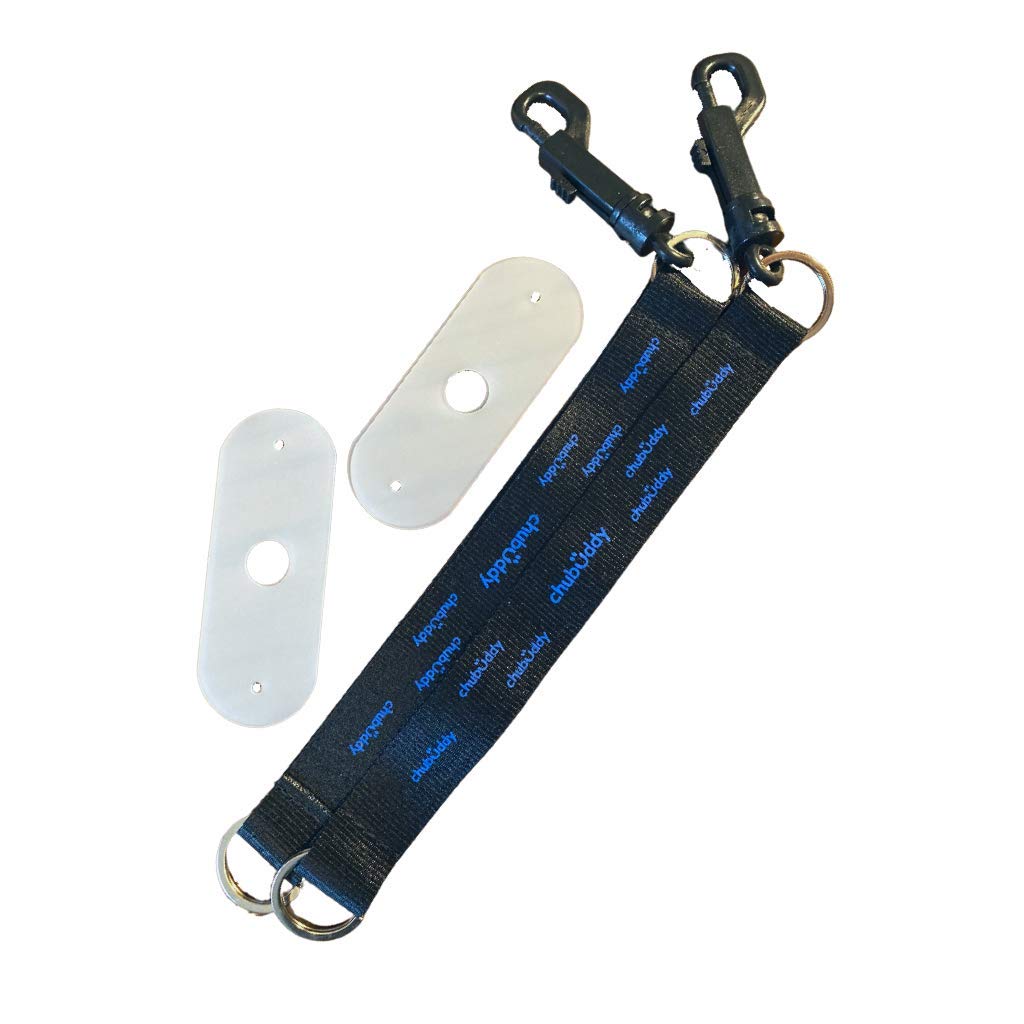 CHU-BUDDY Chubuddy Chew Holder Black Screen Print- Black Tether and Natural Strap