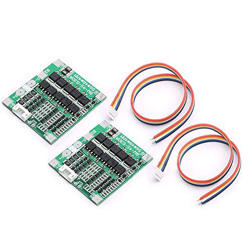 DEVMO 2PCS 4S 14.8V 30A BMS Protection PCB Cell Board Li-ion Lithium 18650 Balance