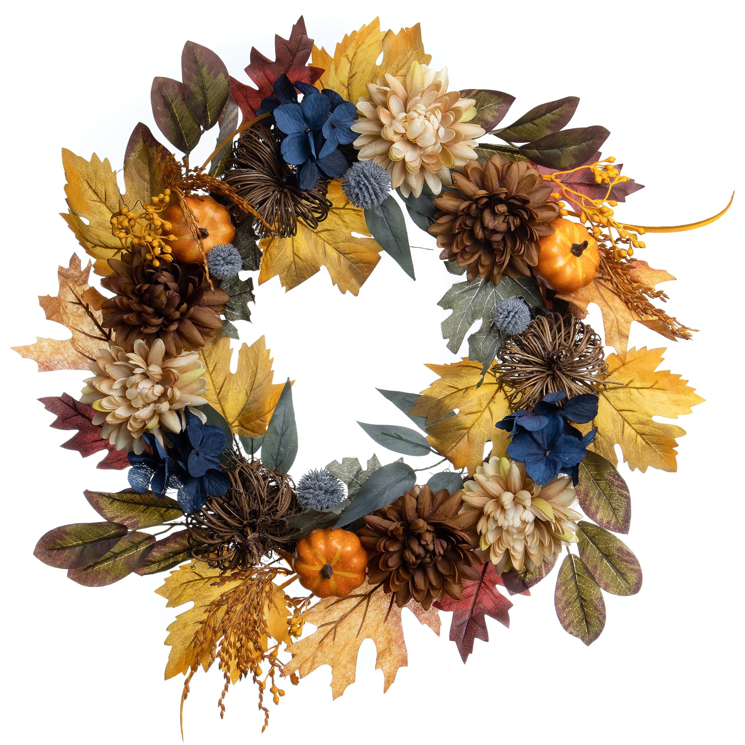 24”; Mixed Pink Mum & Hydrangea Wreath by Ashland®