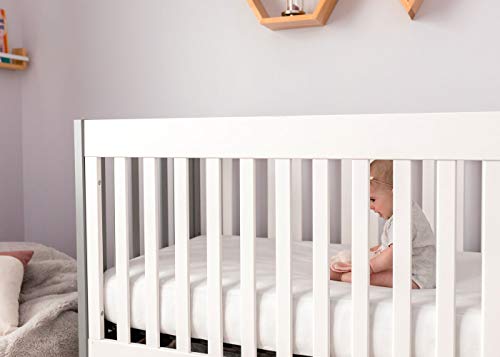 Cotton Organics 100% Organic Jersey Fitted Crib Sheets Soft, Hypoallergenic & Durable Premium Cotton, Natural White for Boys and Girls (White)