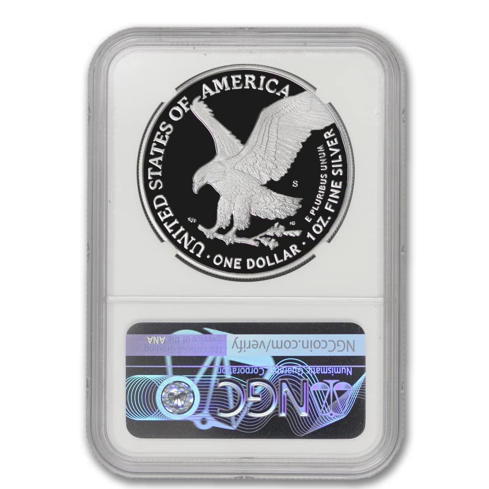 2021 S 1 oz Proof American Silver Eagle PF-70 Ultra Cameo (Early Releases - Type 2) $1 NGC PF70UCAM