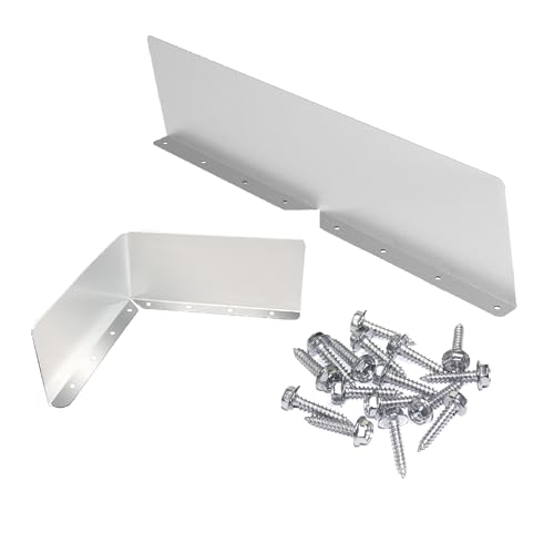 2Pcs Gutter Valley Splash Guards,Rain Gutter Splash Guards,Rain Diverter for Roof,Roofing Gutter Guards for House Shingle Roofs Corner (2)