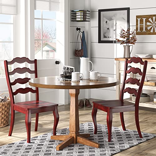 Inspire Q Eleanor French Ladder Back Wood Dining Chair (Set of 2) by Classic Black Antique