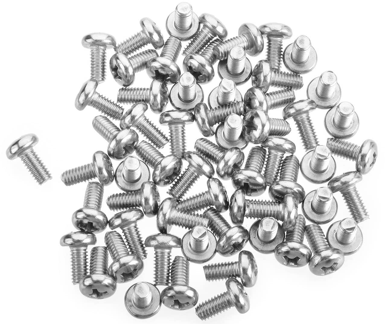 40Pcs M4 Phillips Pan Head Machine Screws Cross Head Bolts Fasteners Stainless Steel (M4x20mm)