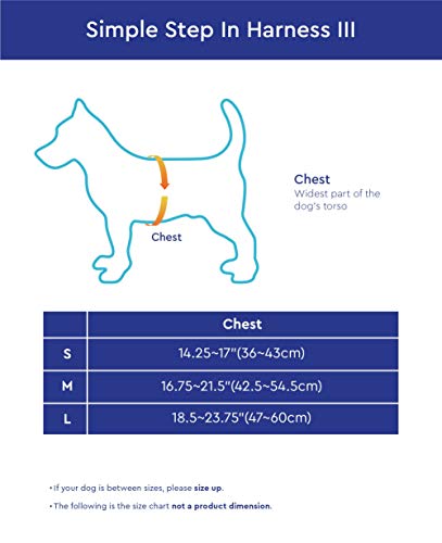 Gooby Simple Step in III Harness - Blue, Medium - Small Dog Harness with Scratch Resistant Outer Vest - Soft Inner Mesh Harness for Small, Medium Dogs
