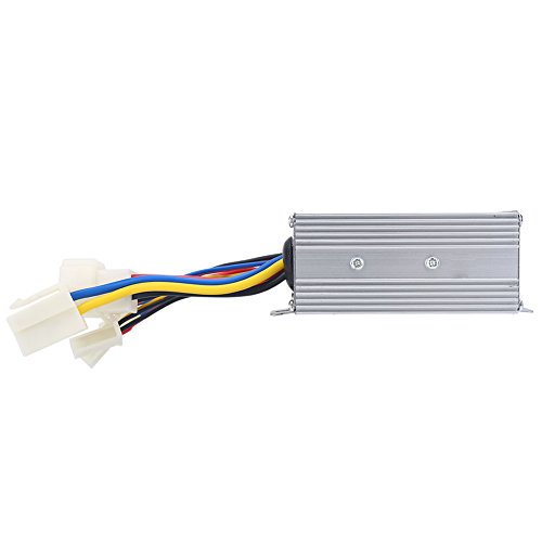 24V Brushed Motor Controller,Alomejor 24V 500W Controller Motore Spazzolato, Brush Motor Controller, 24V 500W Brushed Speed Motor Controller Box for Electric Bicycle Scooter E-Bike