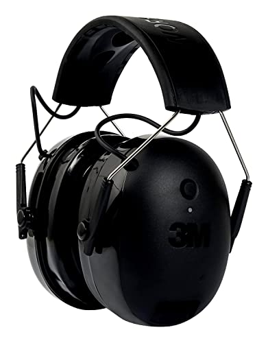 3M WorkTunes Connect + Gel Ear Cushions Hearing Protector with Bluetooth Wireless Technology, NRR 23 dB, Hearing protection for Mowing, Snowblowing, Construction, and Work Shops,Black