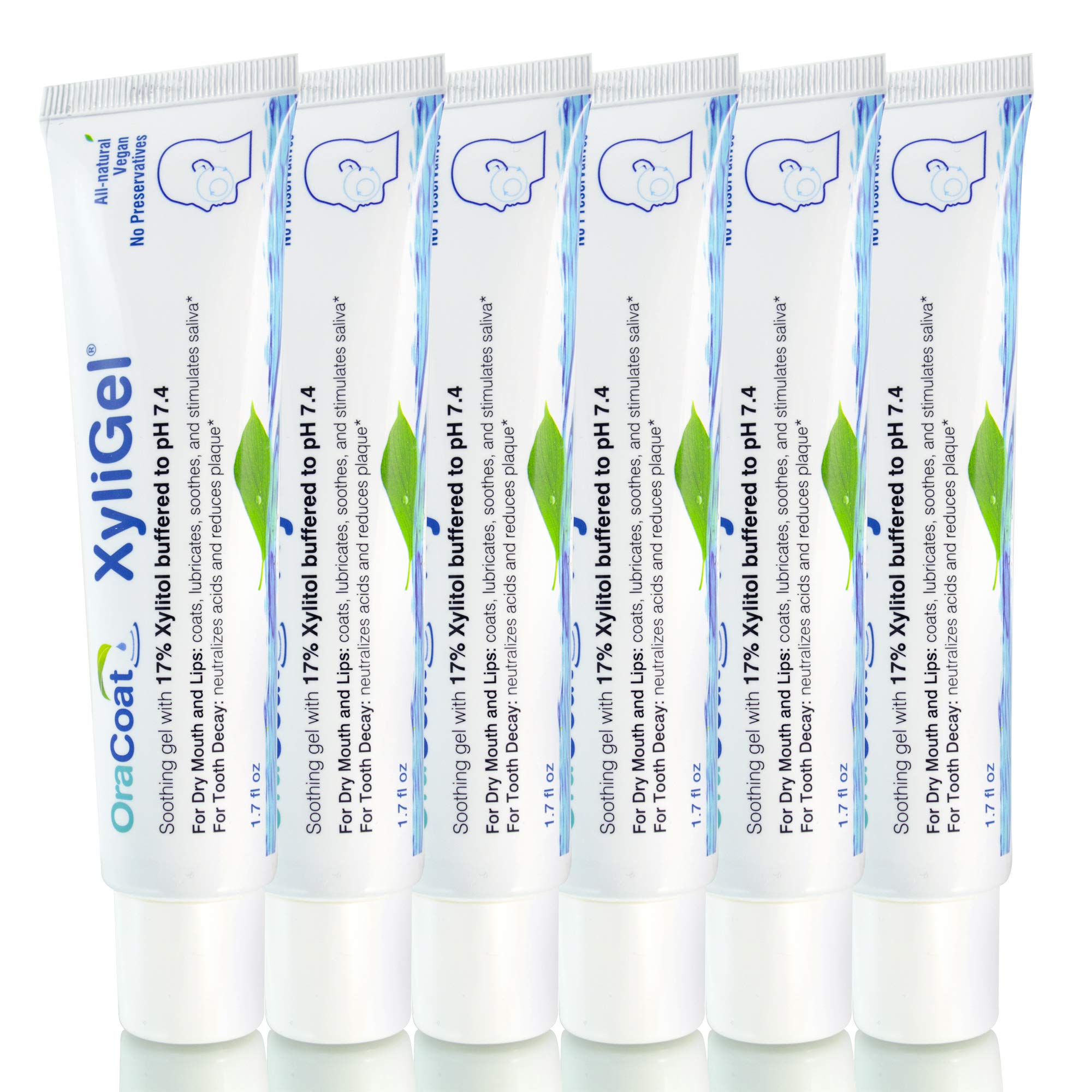 Oracoat XyliGel Soothing Dry Mouth Relief Gel, 1.7 Fl Oz, Pack of 6