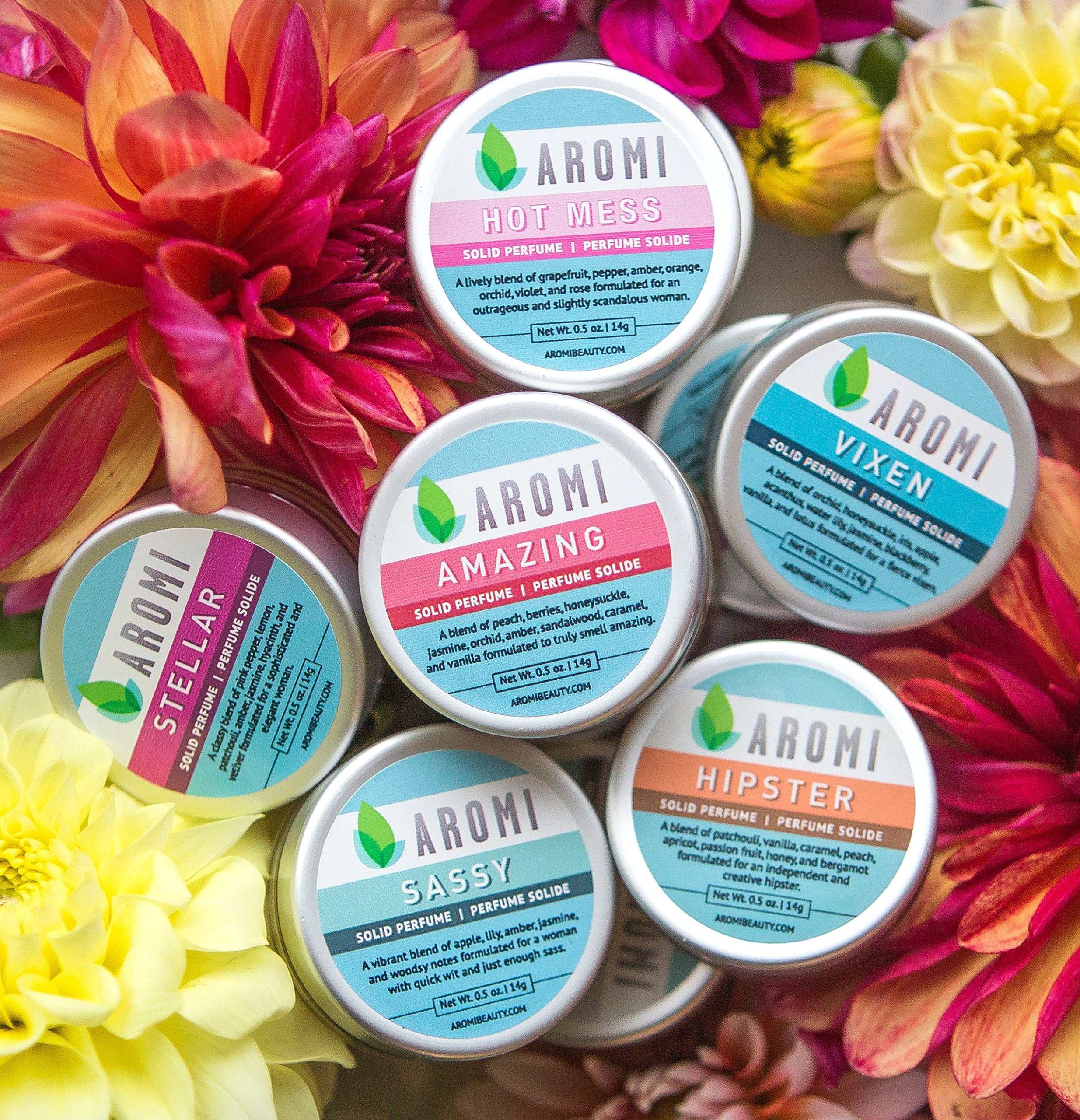 Aromi Hipster Solid Perfume | Earthy, Fruity Fragrance, Vegan, Cruelty-free, Patchouli, Vanilla, Peach Scent, Wax, Travel, Women's Gift, Handmade (Hipster)