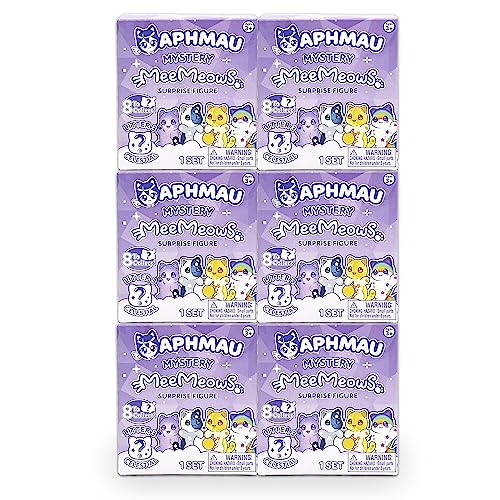 Aphmau Mystery MeeMeows Surprise Figures 6 Pack; Wildy Popular; 8 Possible Mini MeeMeows Figures to Collect, Including Donut / Fairy & Mermaid Cat