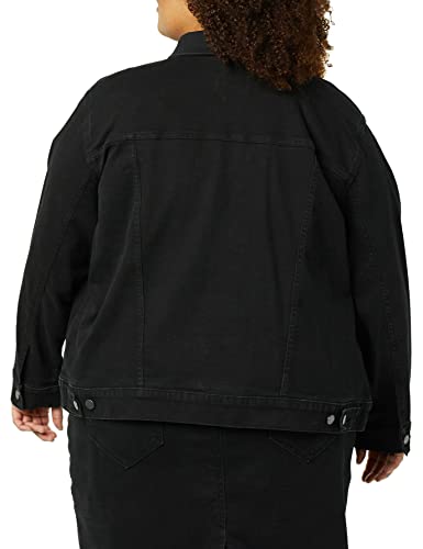 Amazon Essentials Women's Jean Jacket (Available in Plus Size), Black Wash, X-Large