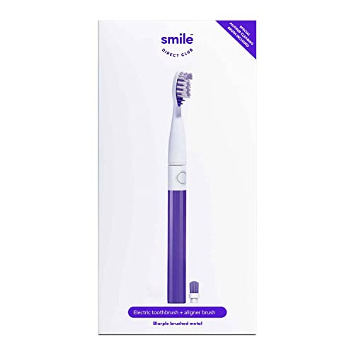 SmileDirectClub Electric Toothbrush Club Edition with Aligner Brush Head and 3-in-1 Travel Case, Mirror Mount, and Stand, Blurple
