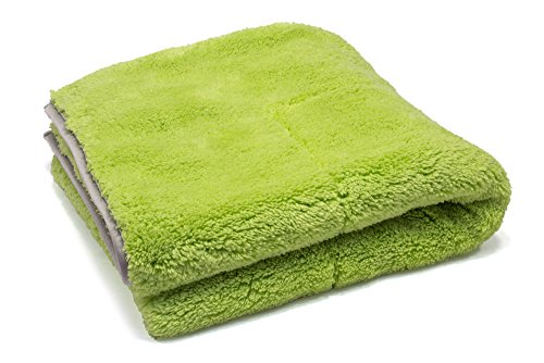 Autofiber [Motherfluffer] Mega Plush Rinseless Car Wash Towel 16"x16" - 2 Pack (Green)