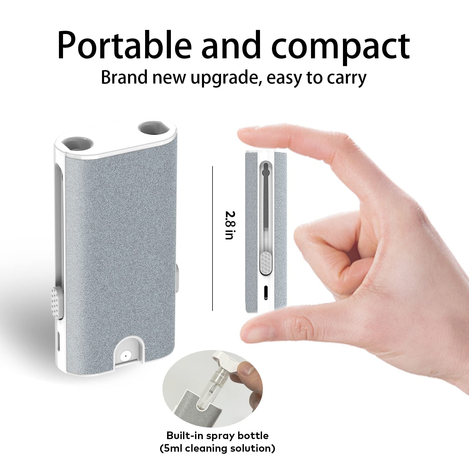 5-in-1 Electronic Cleaner kit- Portable Cleaning kit for Airpods/Earbuds/Phone/Camera/Watch/Laptop,with Cleaning Pen and Spray Bottle,Multifunctional Cleaning Tool